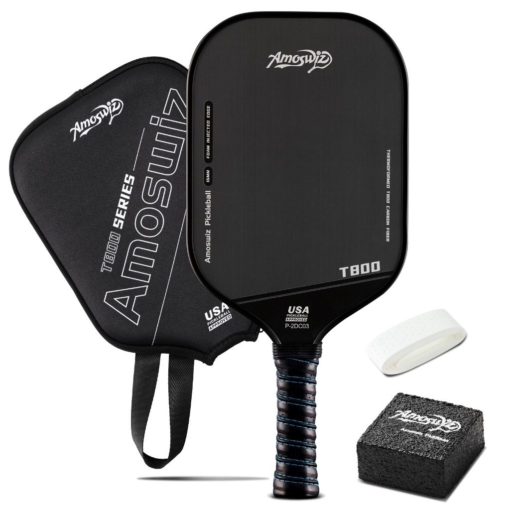 Amoswiz, USAPA Approved Pickle Racket, T800 Carbon Fiber Pickle Racket ...