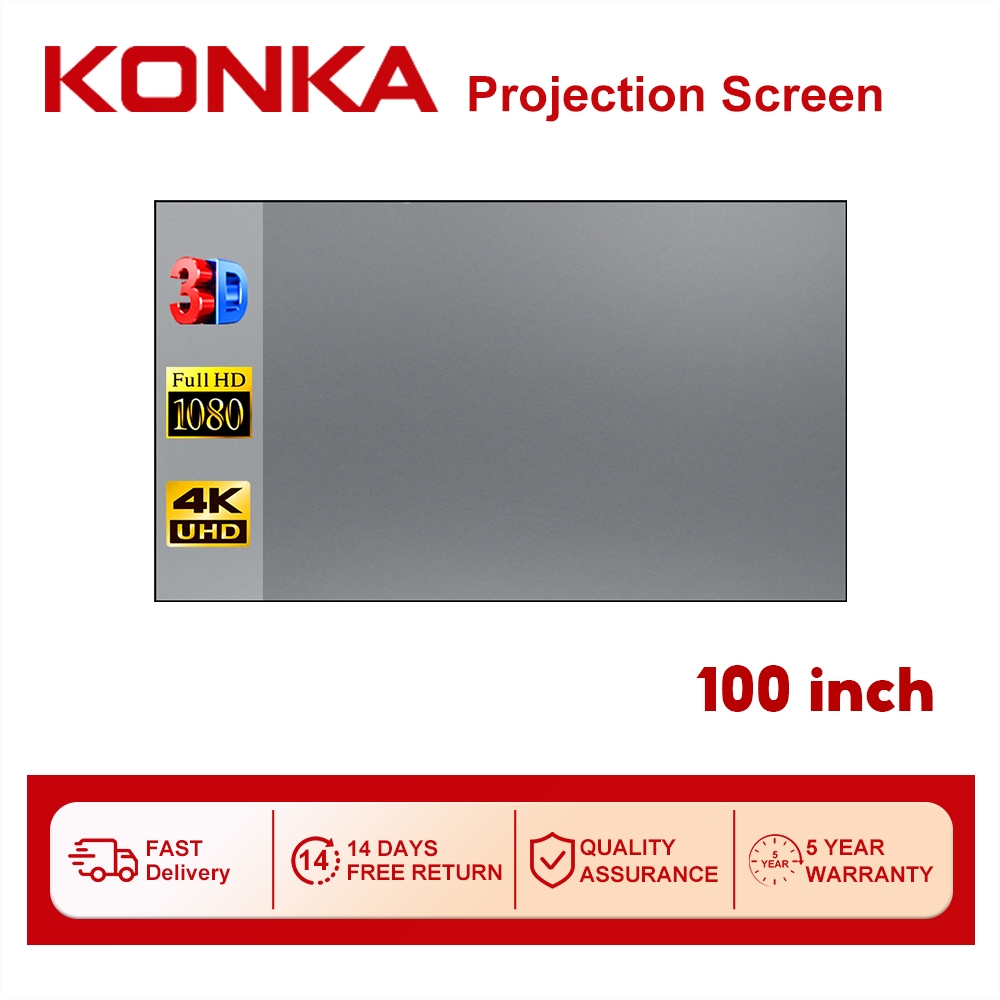 100-inch projector dedicated anti-light screen portable 4K projector ...