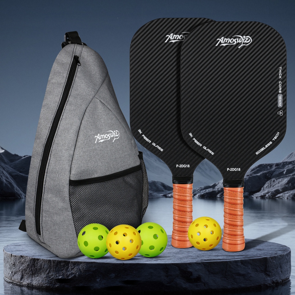 Amoswiz, Pickle Ball 2-Piece Set, Boundless Pickle Racket, Real 3K ...