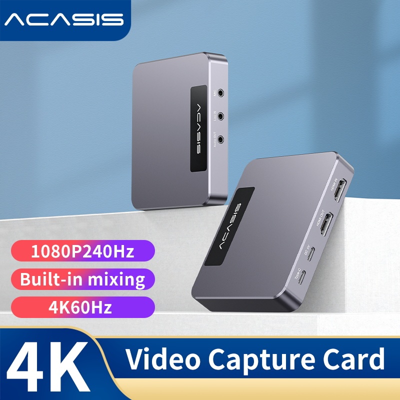 ACASIS HDMI 4K60HZ HDR/VRR Game Live Capture Card 4K Input 4K60HZ ...