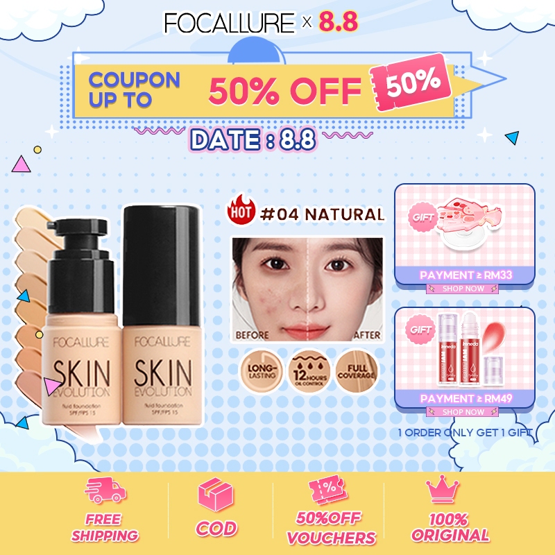 FOCALLURE Liquid Foundation BB Cream Face Base Makeup | Shopee Malaysia