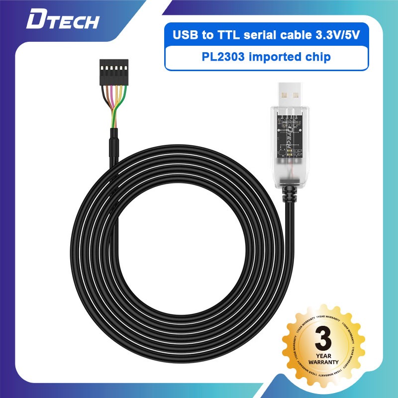 DTECH USB To TTL Serial Adapter FTDI 3.3V/5V Testing Cable 3 Pin/4 Pin ...