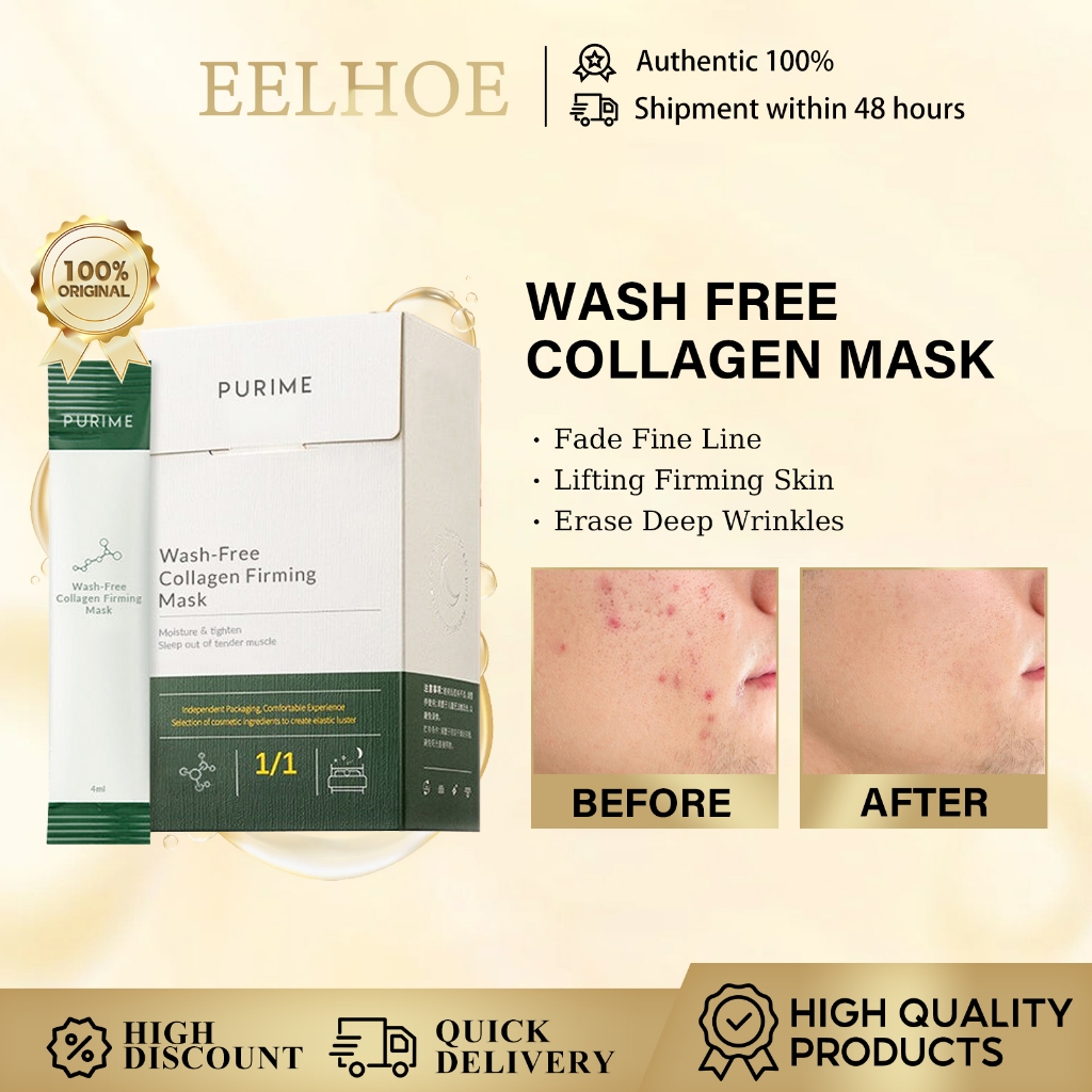 EELHOE Wash Free Collagen Firming Face Mask 20pcs Sleeping Mask Shrink ...