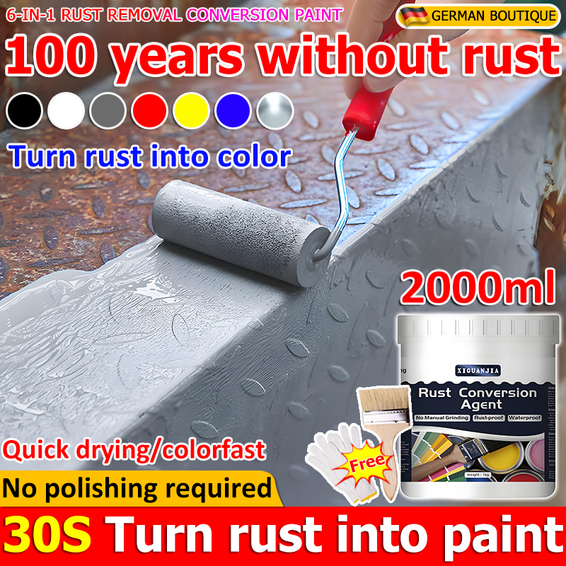 【No need to polish】anti rust paint for metal cat besi anti karat metal ...