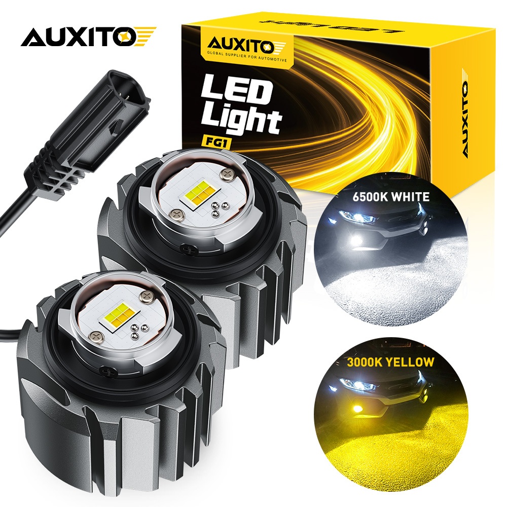 AUXITO 2PCS 80W 16000LM Dual Color L1B Car Led Fog Light For TOYOTA ...