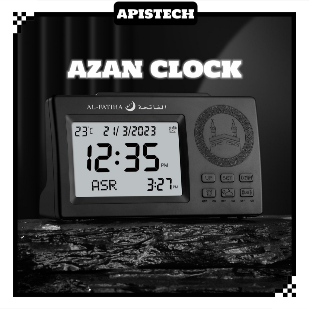 Multiple Functional Al Fatiha Muslim Prayer Clock Automatic Time ...