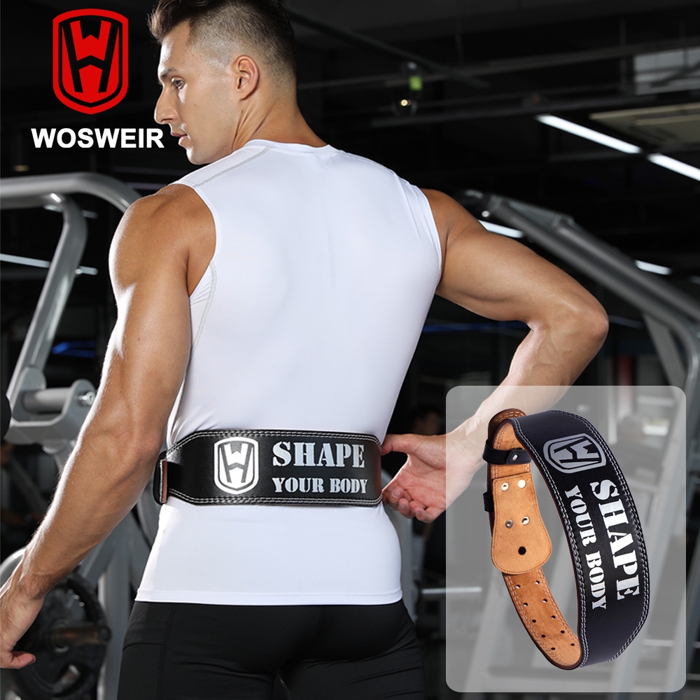 Worthdefence 10cm Wide Cowhide/PU Leather Weight Lifting Belt ...