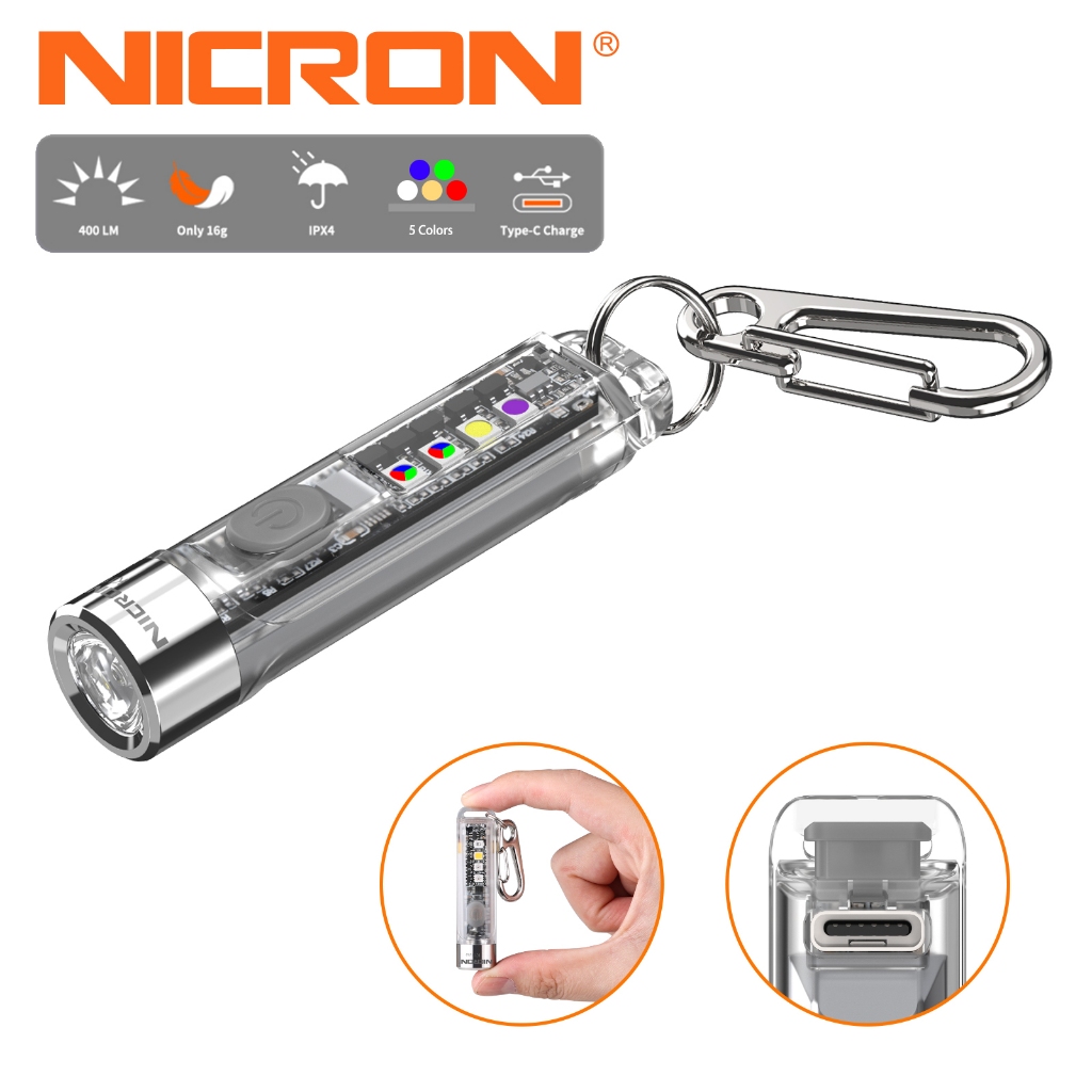 Nicron Keychain K11 LED Flashlight Mini Pocket Light Torch Multi ...