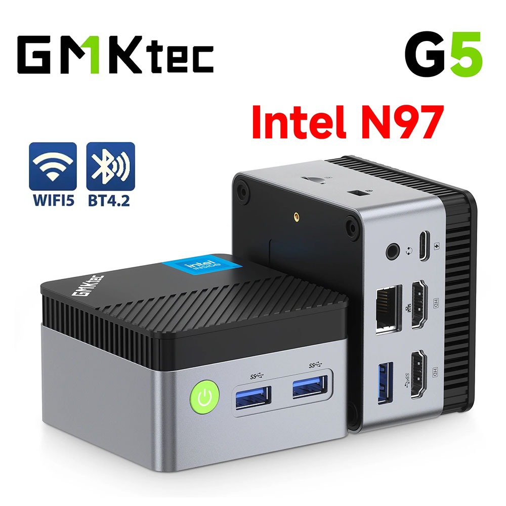 GMKtec Mini PC G5 Intel Alder Lake N97 Windows 11 Pro 12G LPDDR5 ...