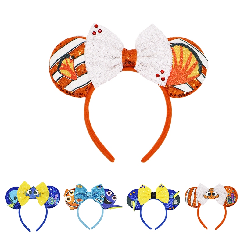 Finding Dory Mickey Headband Finding Nemo and Dory Sequin Bow Mickey ...