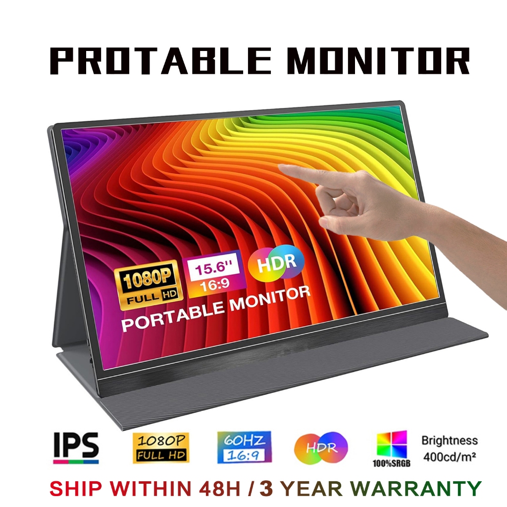 Portable Monitor 14/15.6/17.3 inches HDR PC Game Monitor Touch Screen ...
