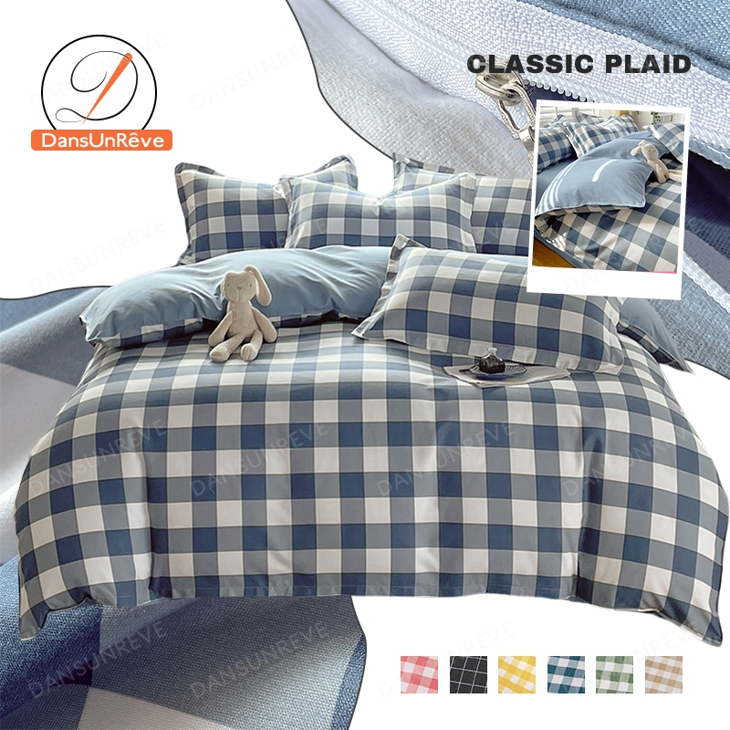 Japanese Grid Quilt Cover日式格子被套Sarung Comforter Kotak Jepun Single ...
