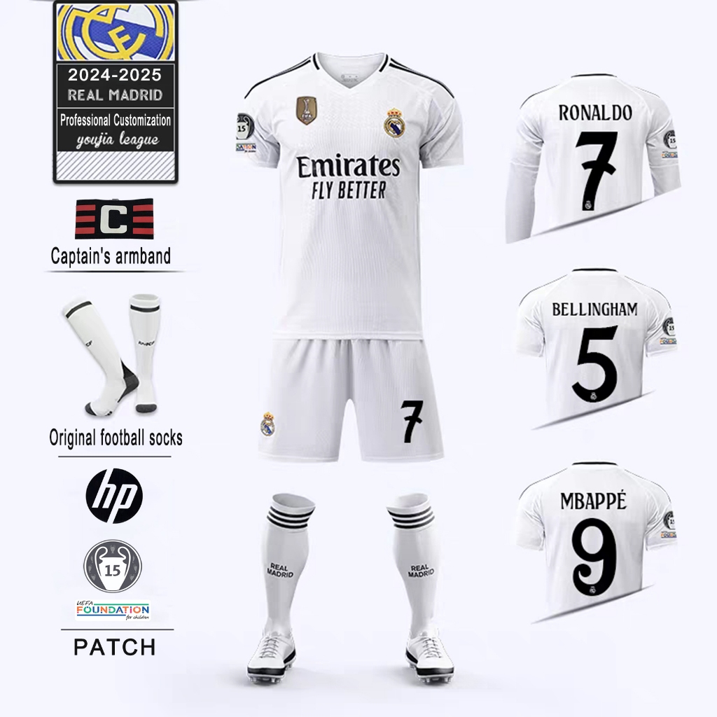 Player Version Fans Issue 2024-25 Season Home Real Madrid FC Adults ...