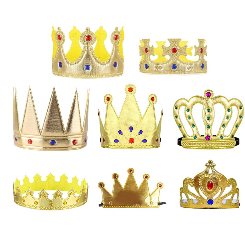 Royal Prince Princess Crown Colored Diamonds Birthday Crowns for Kids ...