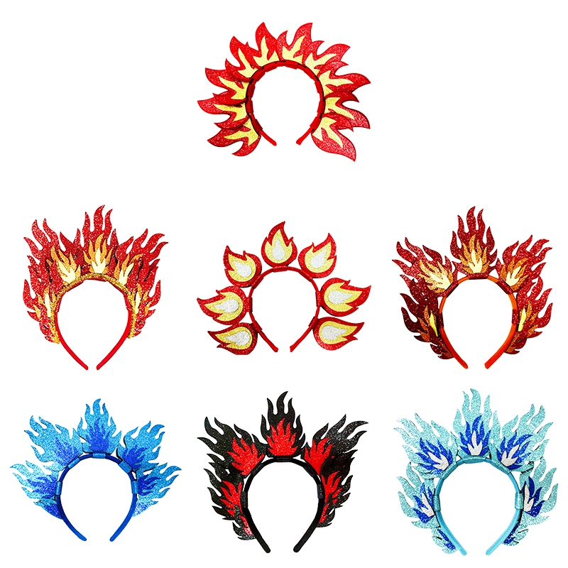 Halloween Flame Headbands Goddess Fire Crown Headpiece for Woman ...