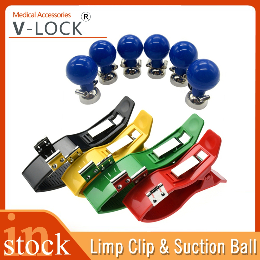 4PCS/Set Ecg Ekg Limb Clip Electrode 6PCS/Lot Adult Ecg/Ekg Electrodos ...