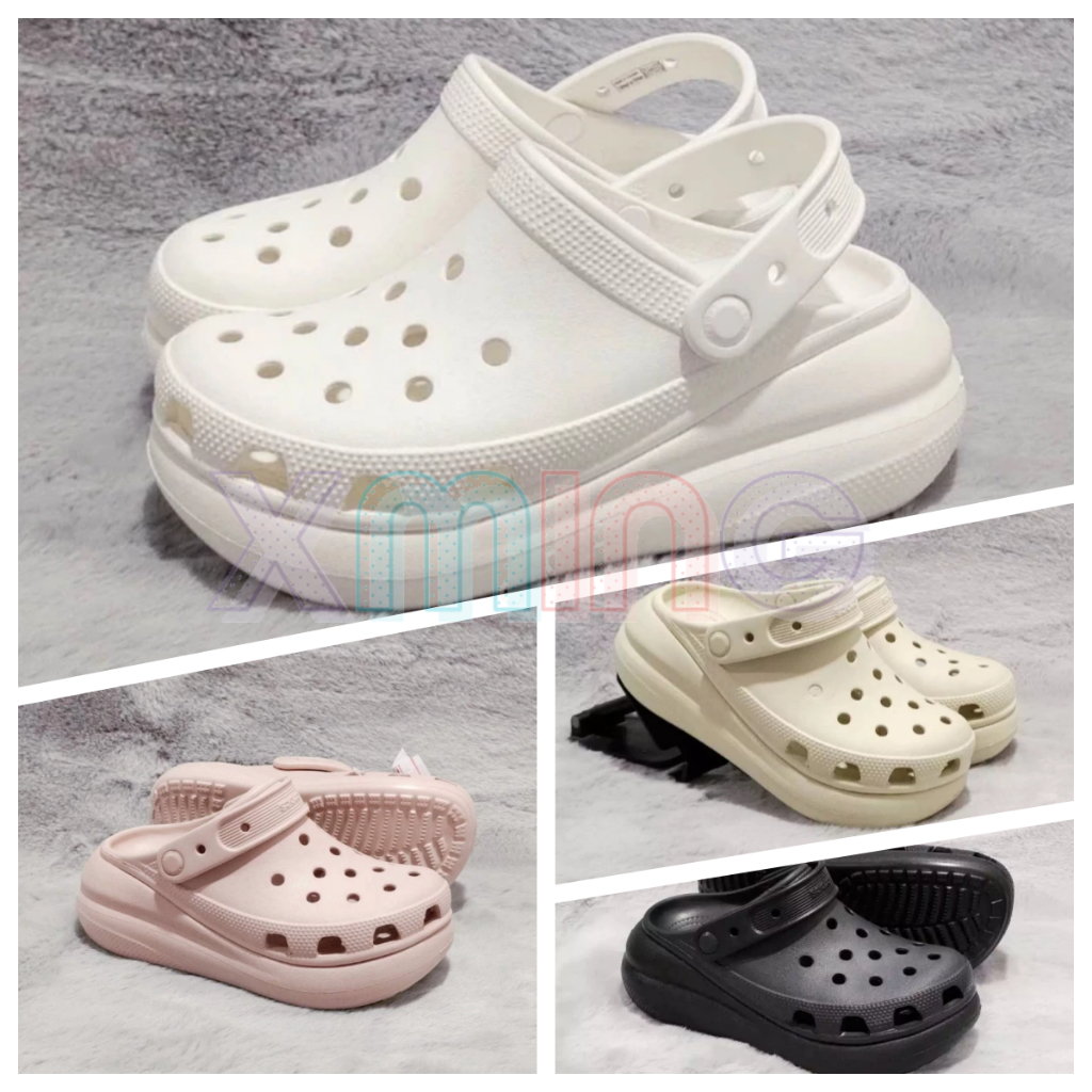 Crocs Classic Crush Clog - Sporty Height-Enhancing Non-Slip Durable ...