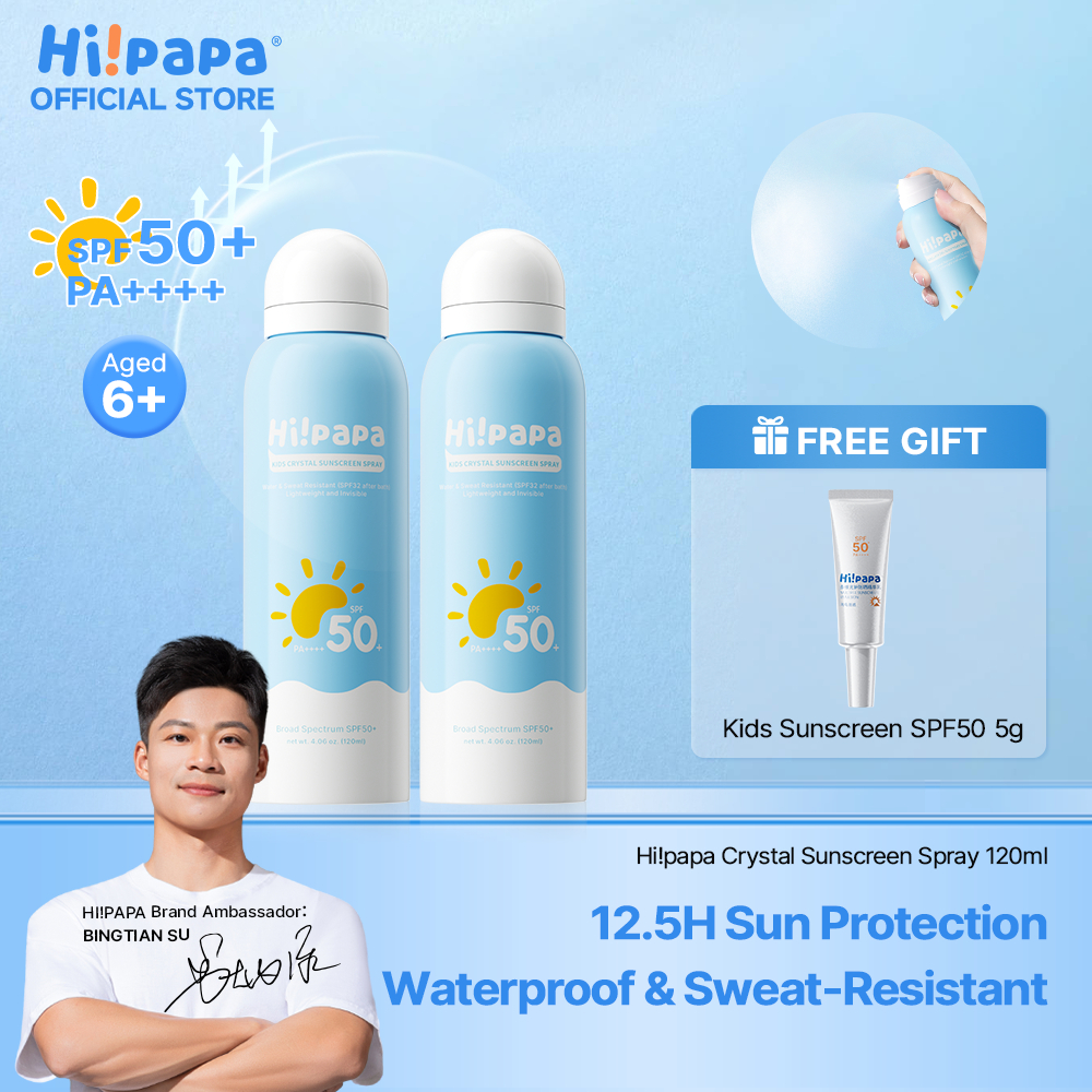 Hi!papa Sunscreen Spray SPF50 Waterproof Body UV Protection PA++++ for ...