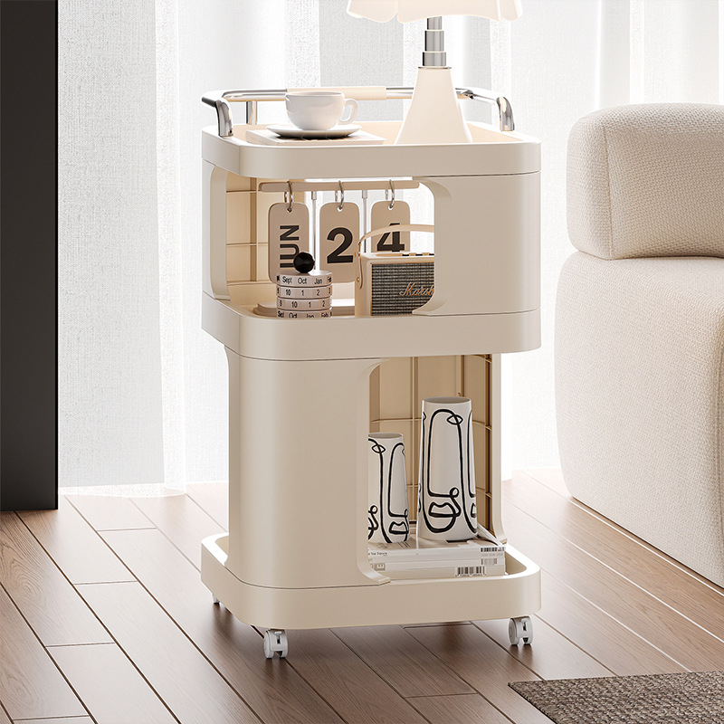 Living room trolley movable rotating storage rack movable bedside ...