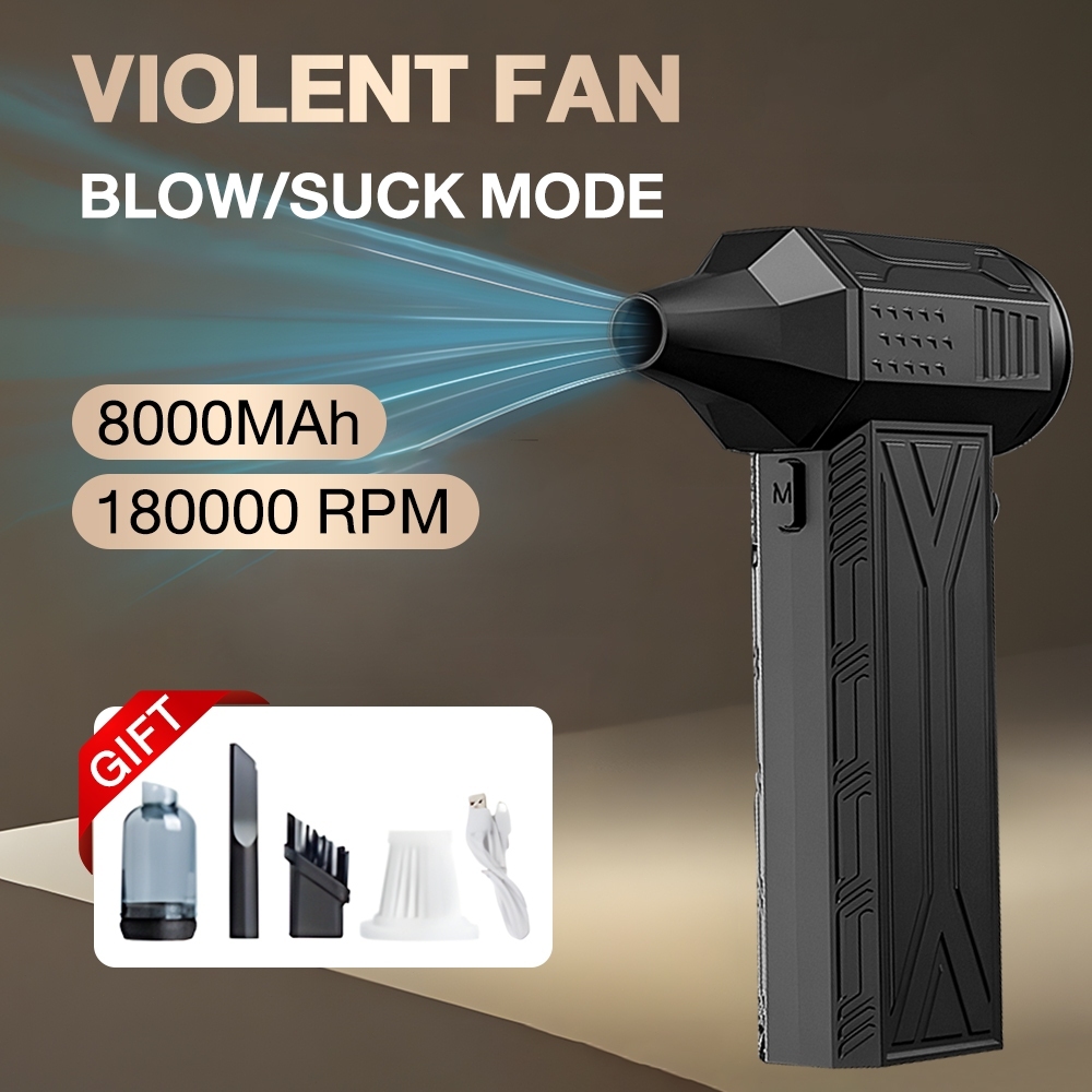 Mini Turbo Blower Handheld Jet Fan Violent Turbofan 2-in-1 Car Vacuum ...