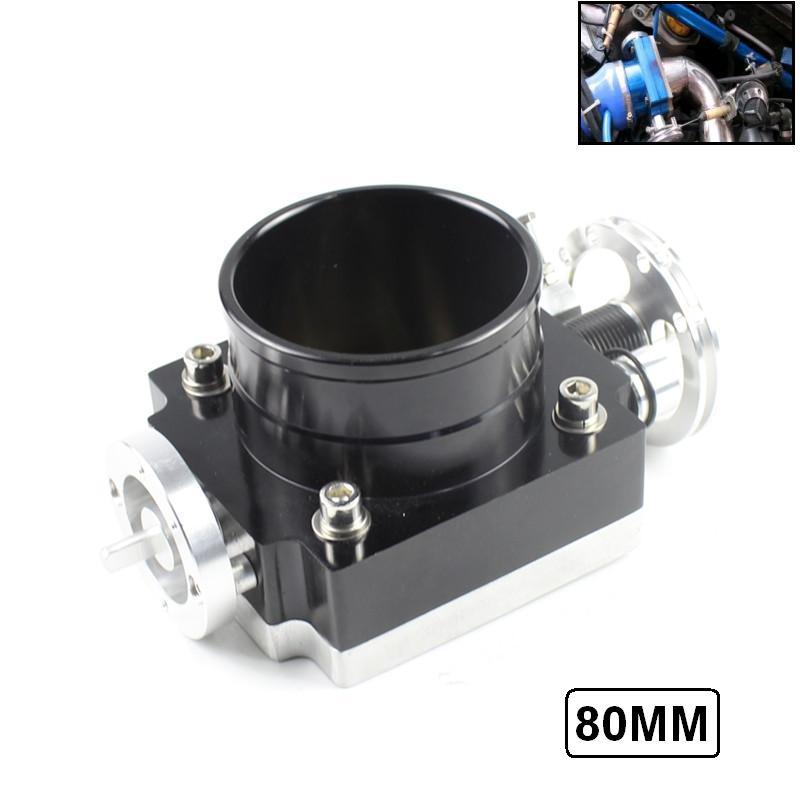 80MM Universal High Flow Aluminum Billet CNC Throttle Body For 3" Inch ...