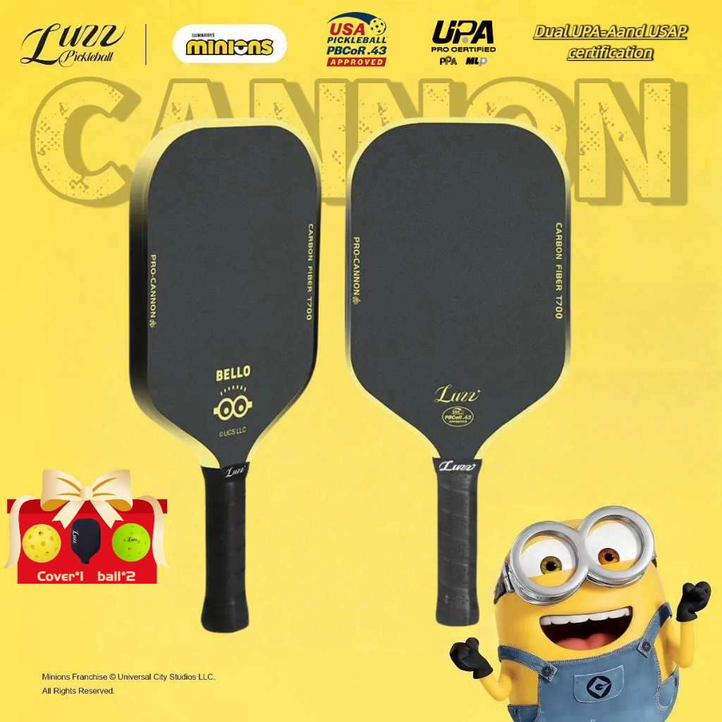 Luzz Pickleball Paddle Minions Cannon Paddle T700 Carbon Friction ...