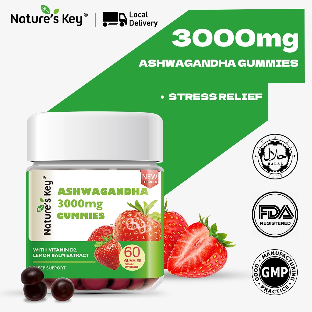 Nature's Key Ashwagandha Gummies With VD2 Root Extract (60 Gummies ...