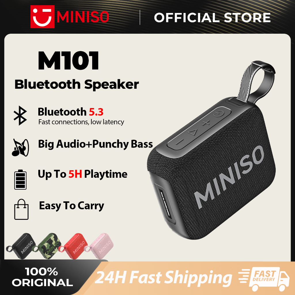 MINISO M101 Portable Bluetooth Speaker Mini Bass Ultra-portable Design ...