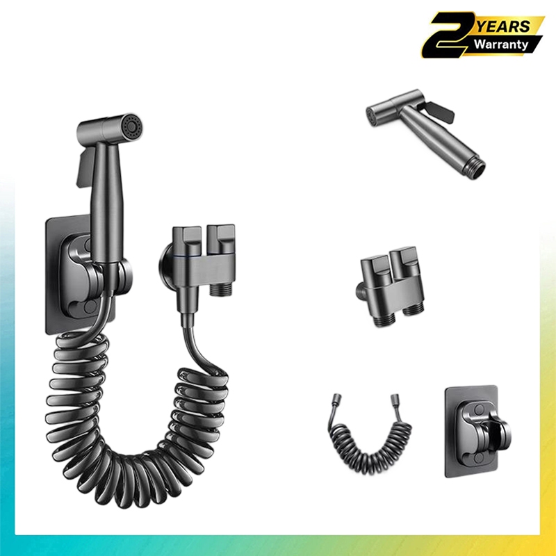 (2 year warranty) Toilet Handheld Spray Gun Set Stainless Steel Shower ...