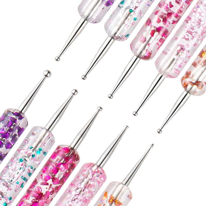 Spiral Double Head Embossing Pattern Point Drill Creasing Pen Nail Art ...