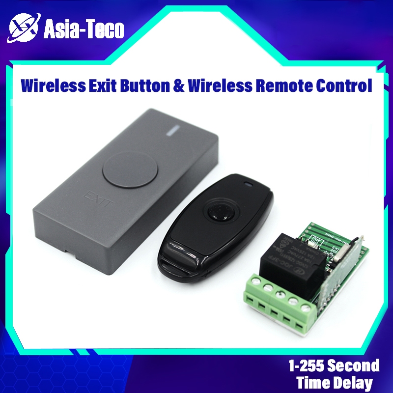 Access Control 433Mhz Wireless Remote Control Kit Exit Button Door ...