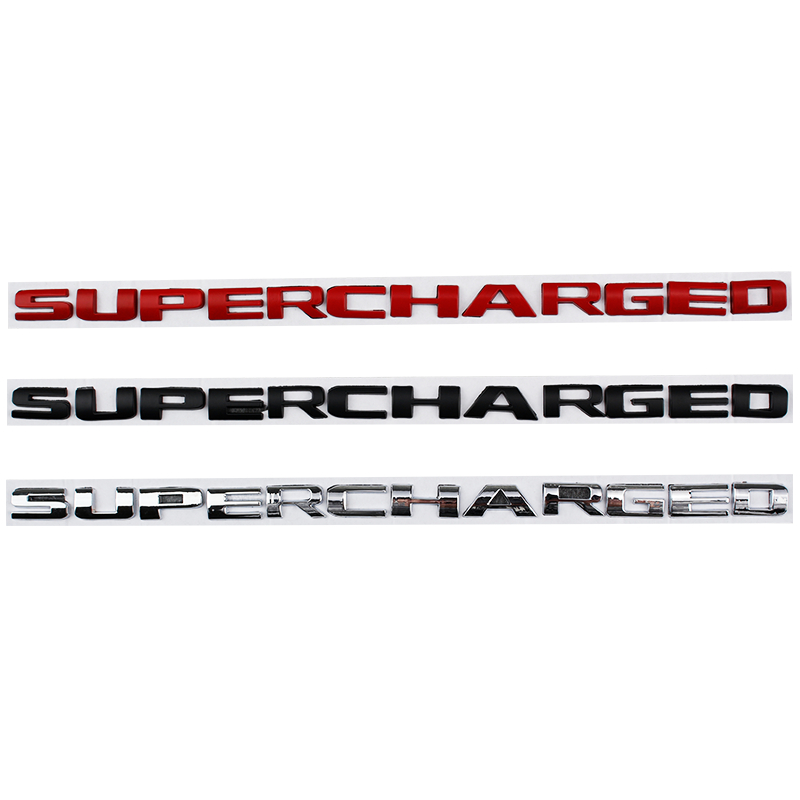 New 3d metal Supercharged logo car Modified letters SUPERCHARGED Car ...