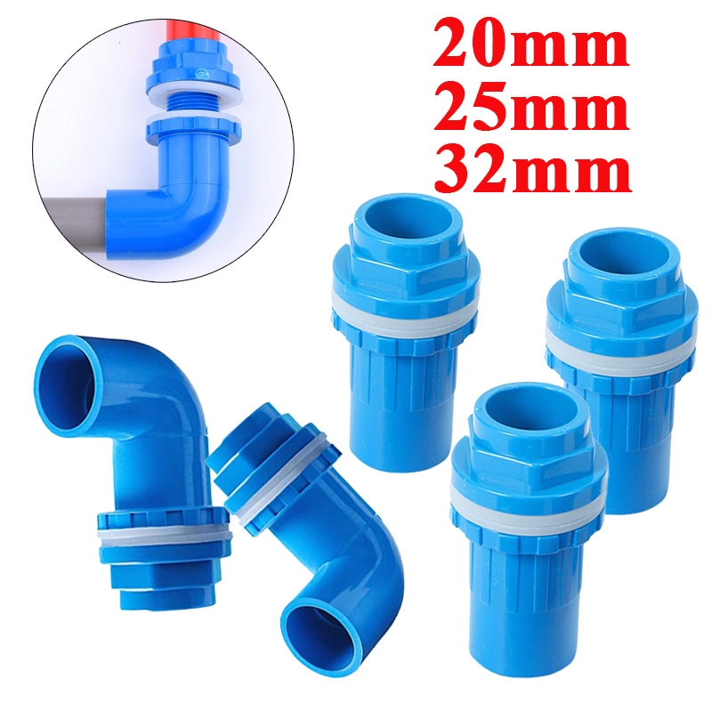 Aquarium PVC Tank Adapter Connector Water Pipe Joint Connector PVC ...