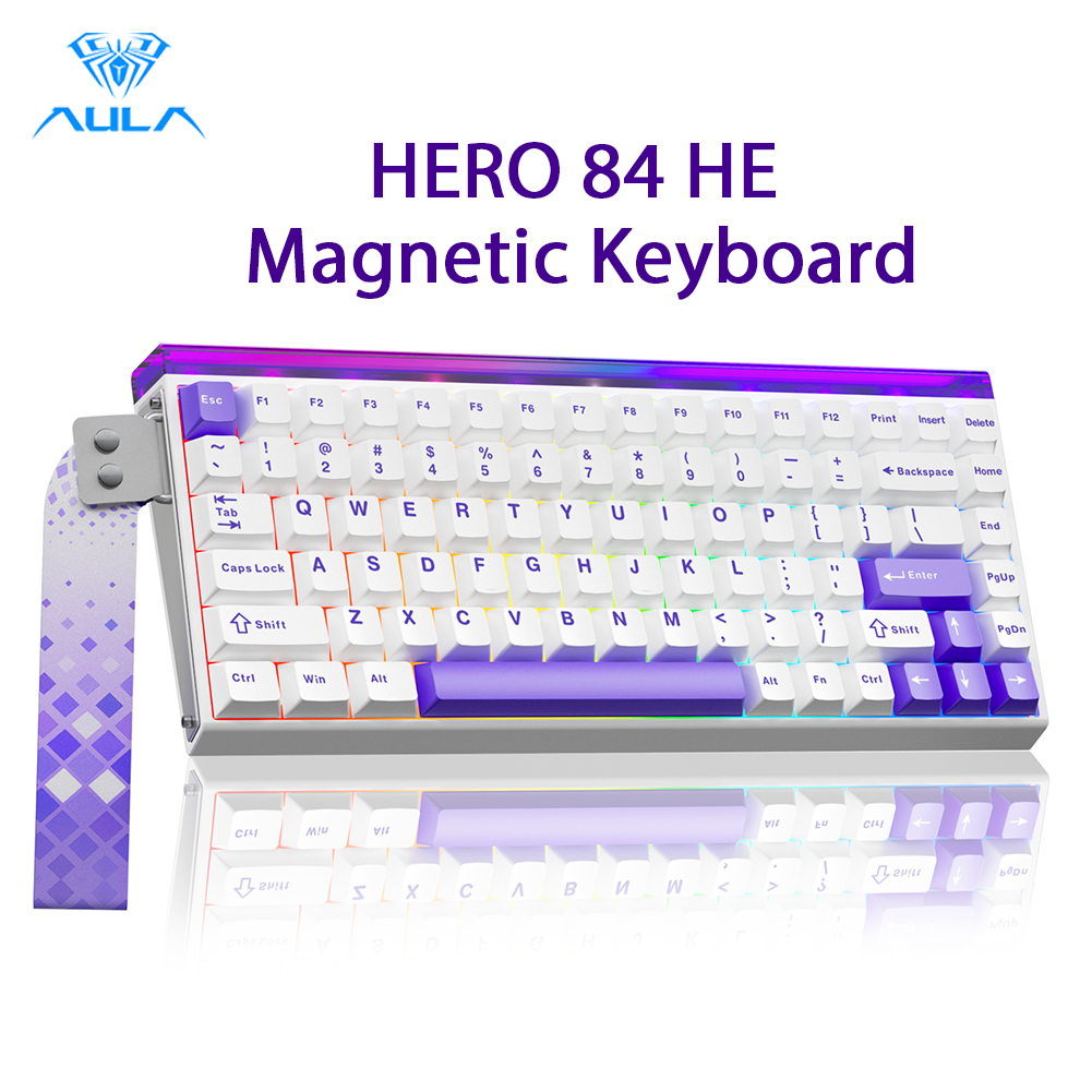 AULA HERO 84HE Magnetic Mechanical Keyboard RT0.01 8Khz Wired with RGB ...