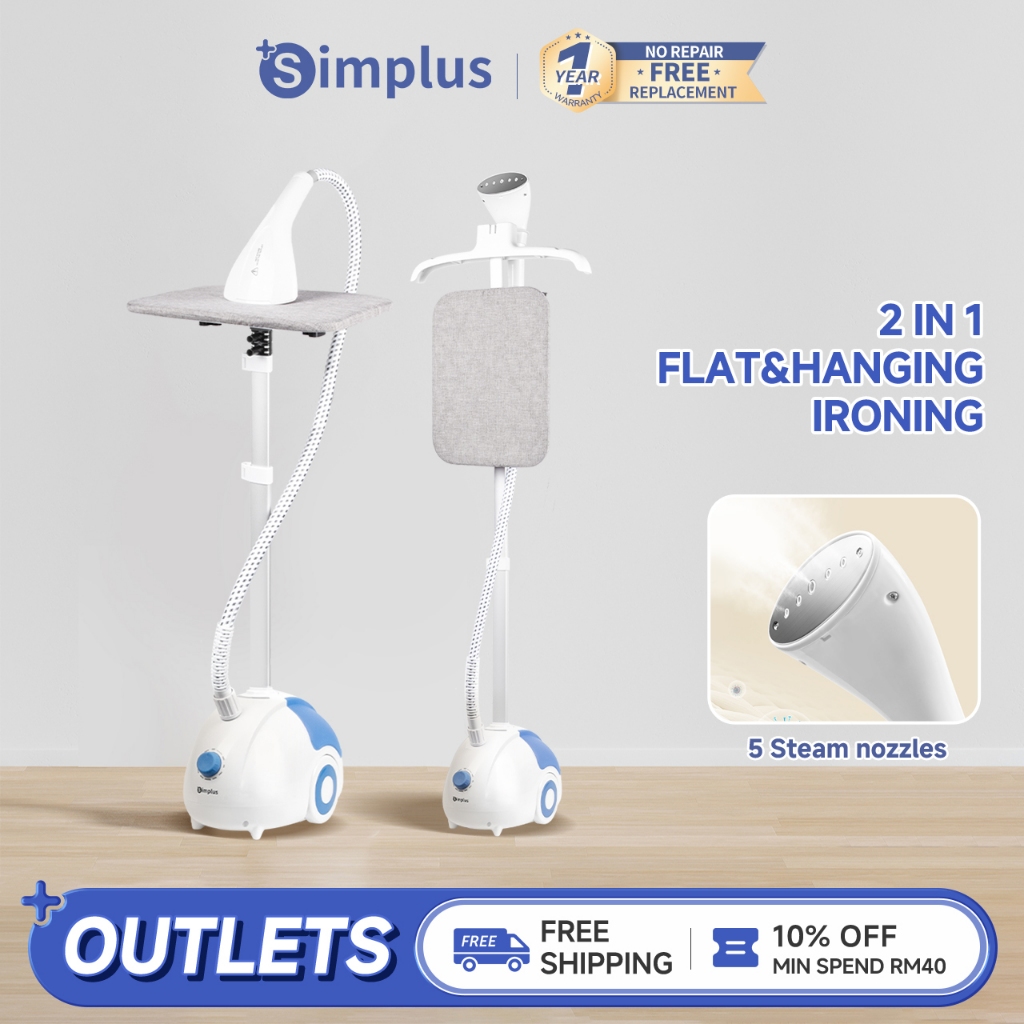 Simplus 2 in 1 Garment Steamer丨2000W丨1.8L Water Tank | 34g/min Steam ...