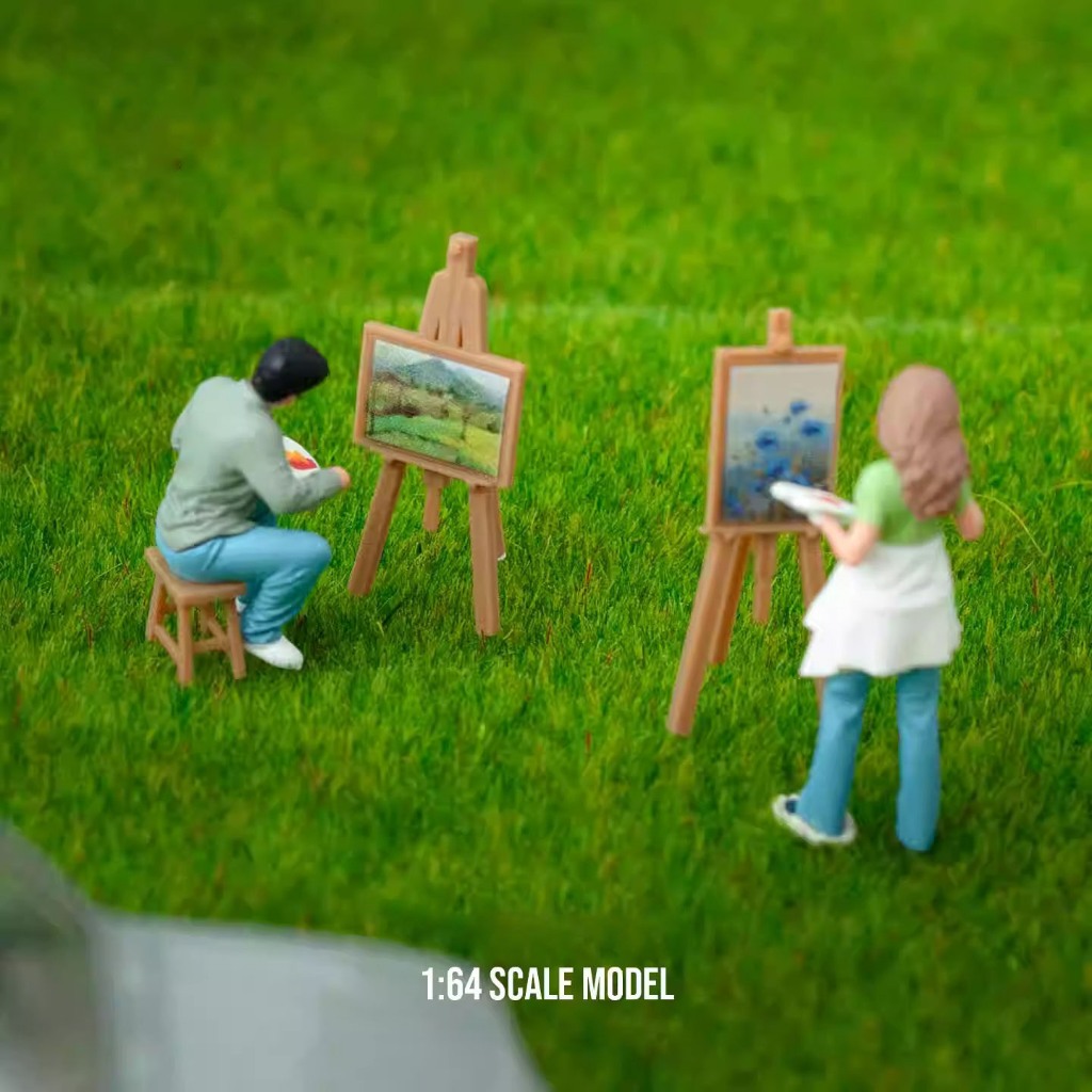 1:64 Scale Miniature Painter Figures High -Precision 3D Printed For Car ...