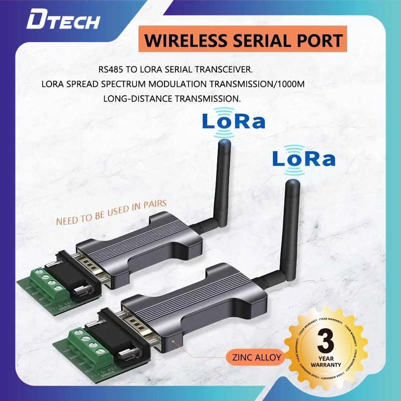 DTECH RS485 To LoRa / USB to LORA / RS232 to LORA Wireless Serial Port ...