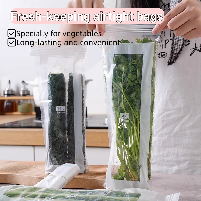 Fresh Storage Bags 50Pcs Bags Tight Lid Food Grade Bags for Kitchen ...