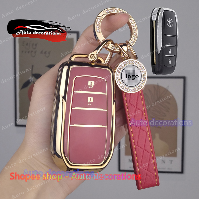 Toyota folding key case key cover keychain For Yaris 2023 Sport，Innova ...