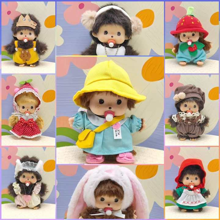 Full Style 15cm Monchhichi Monkey Plush Doll Super Cute Monchichi Doll ...