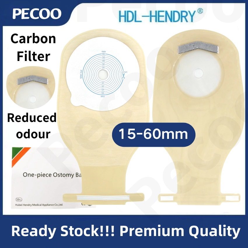 HDR 10pcs ostomy Bags 15-60mm Cut Size with Carbon Filter Drainable one ...