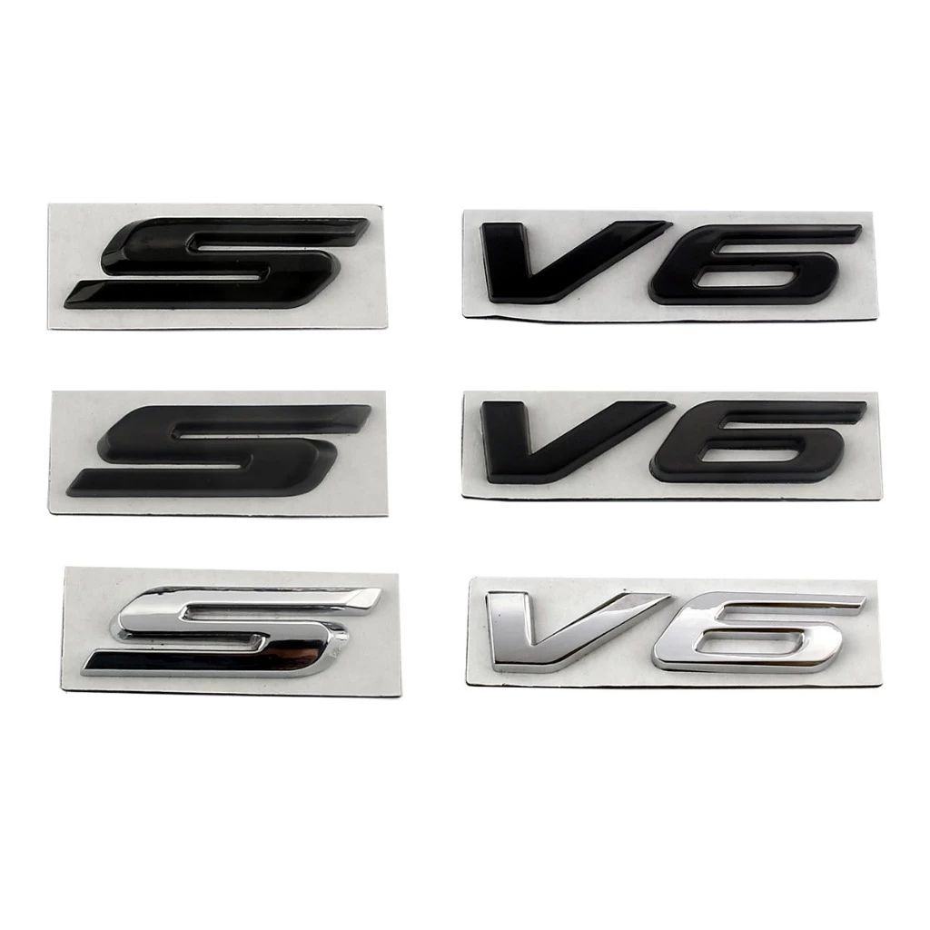 NEW 3D Metal V6 Ford V6 S Sport LOGO Sticker Badge emblem Sharp World ...