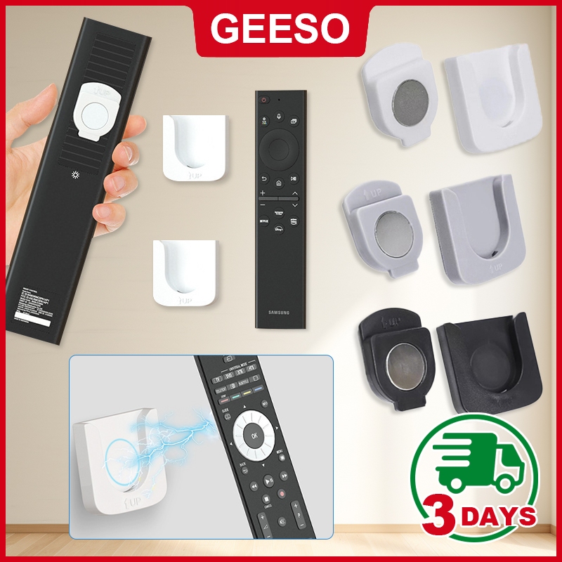 GEESO 1Pair Magnetic Wall Mounted Remote Controller Hooks Remote Holder ...
