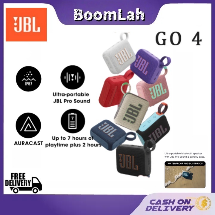 JBL Go 4 Ultra Portable Bluetooth Speaker, IP67 Waterproof & Dustproof ...