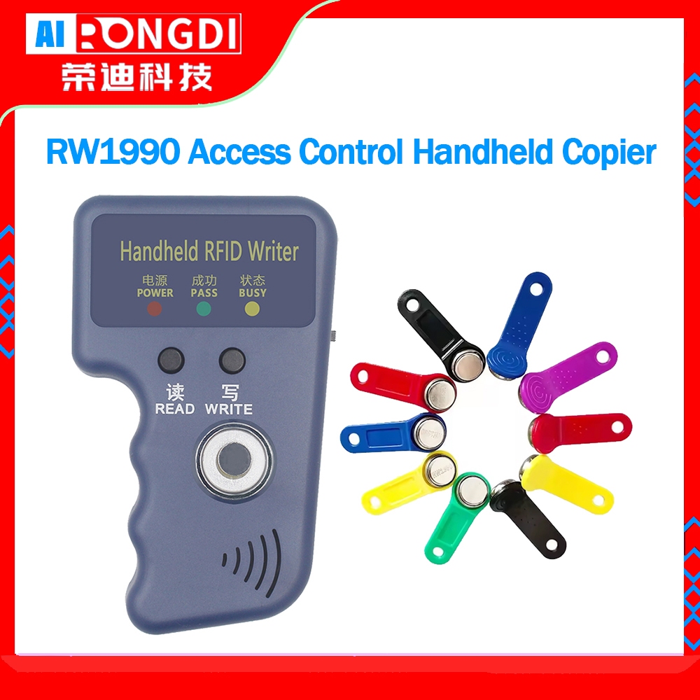 TM1990 ibutton 125khz T5577 EM4305 Reader Writer Handheld Keys Tag Card Copier RW1990 TM ...