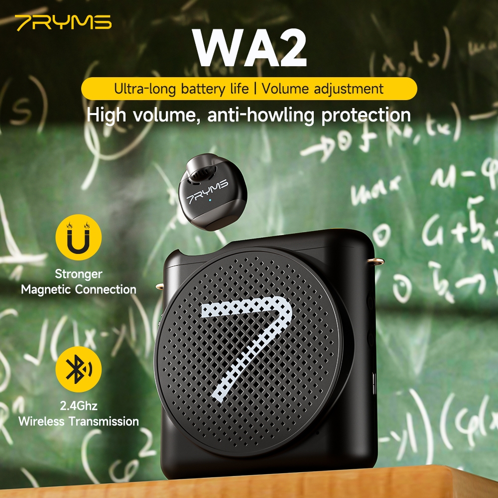 7RYMS WA2 Mini Wireless Portable Voice Amplifier with microphone ...