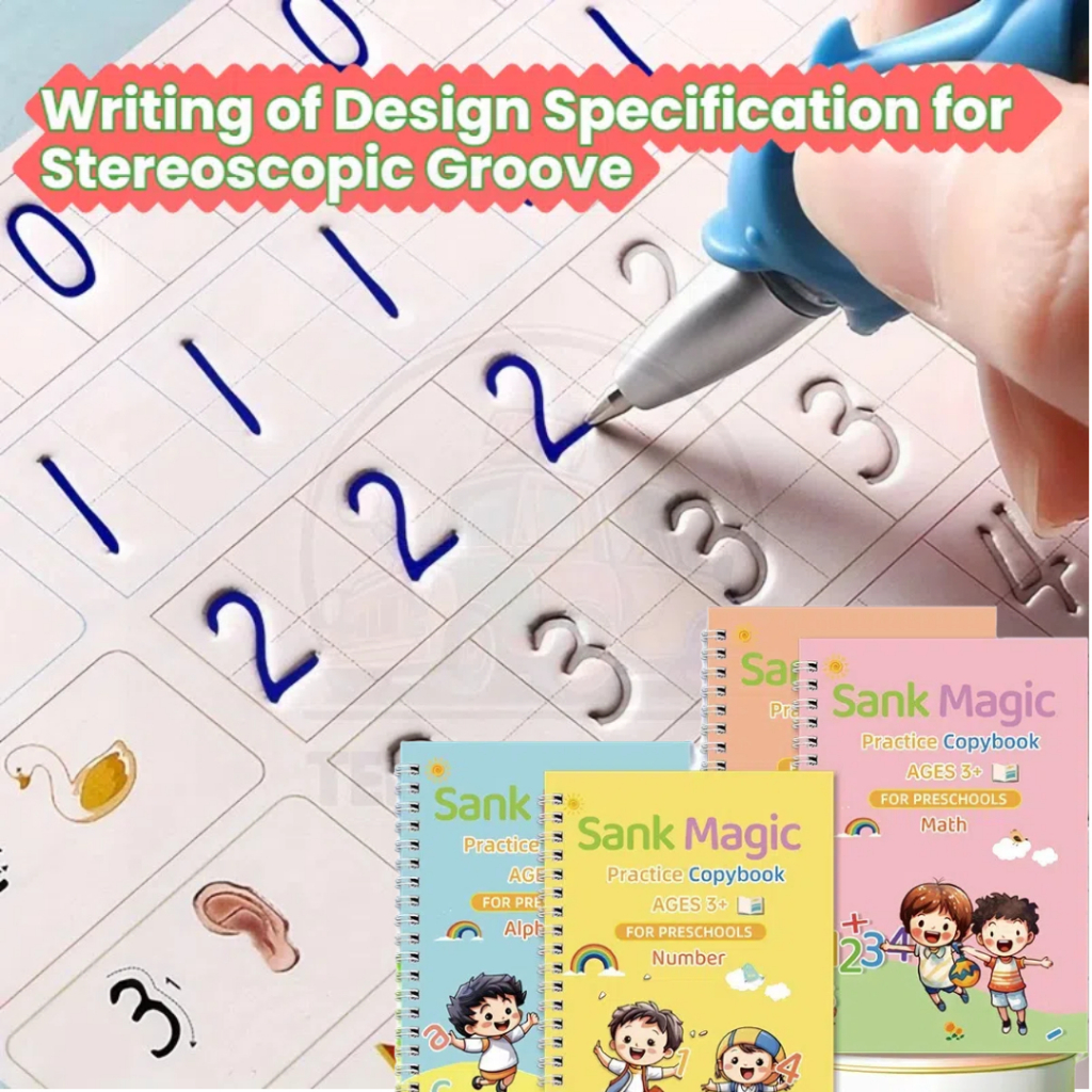 【Ready Stock】Children's Groove Pen Control Training Copybook Stroke ...