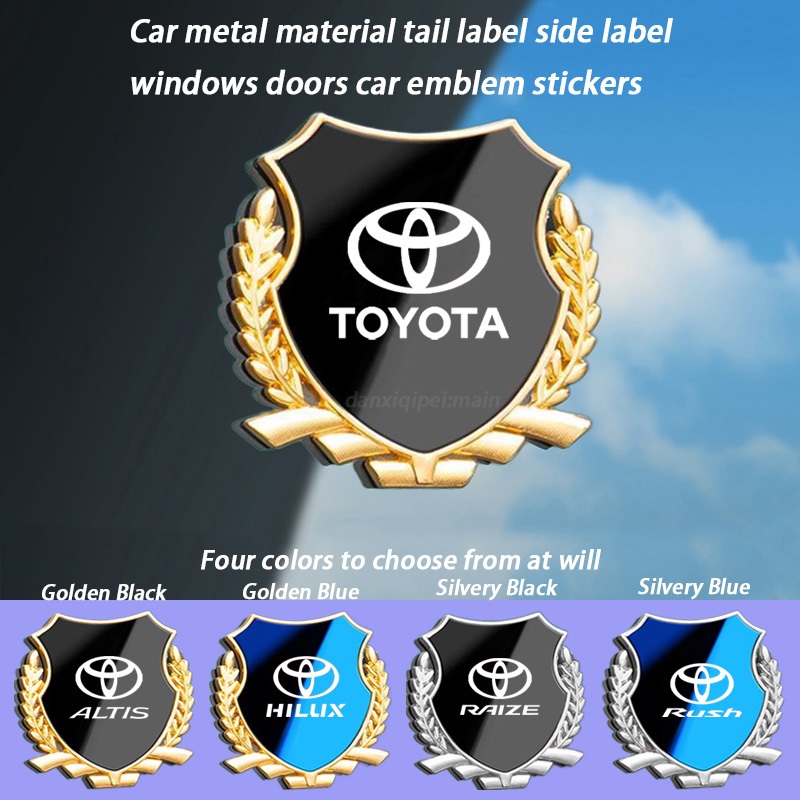 Toyota Car metal material tail label side label windows doors car label ...