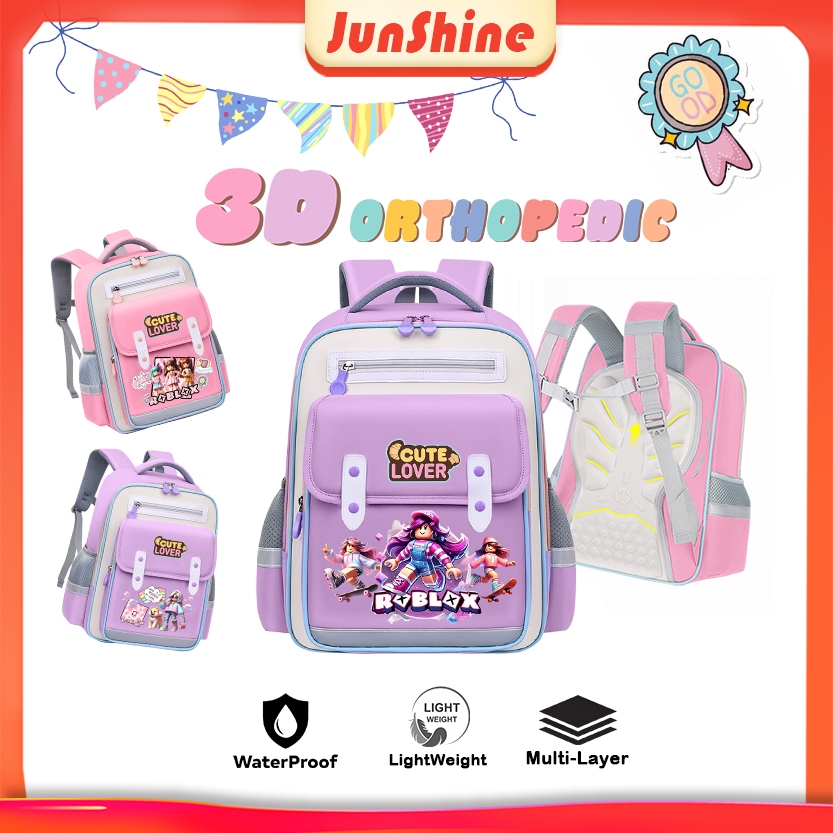 42cm Roblox Beg Sekolah Rendah Budak Perempuan Girl's 3D Orthopedic ...