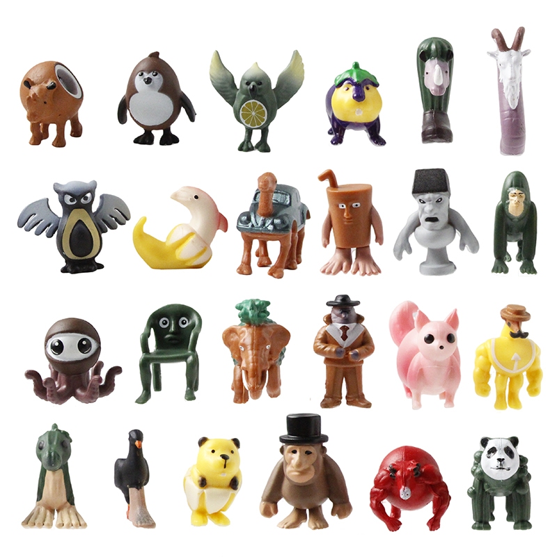 24Pcs/Set Italian Brainrot Anime Action Figure Set Tung Tung Sahur ...